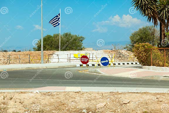State Border between North and South Cyprus Stock Image - Image of ...