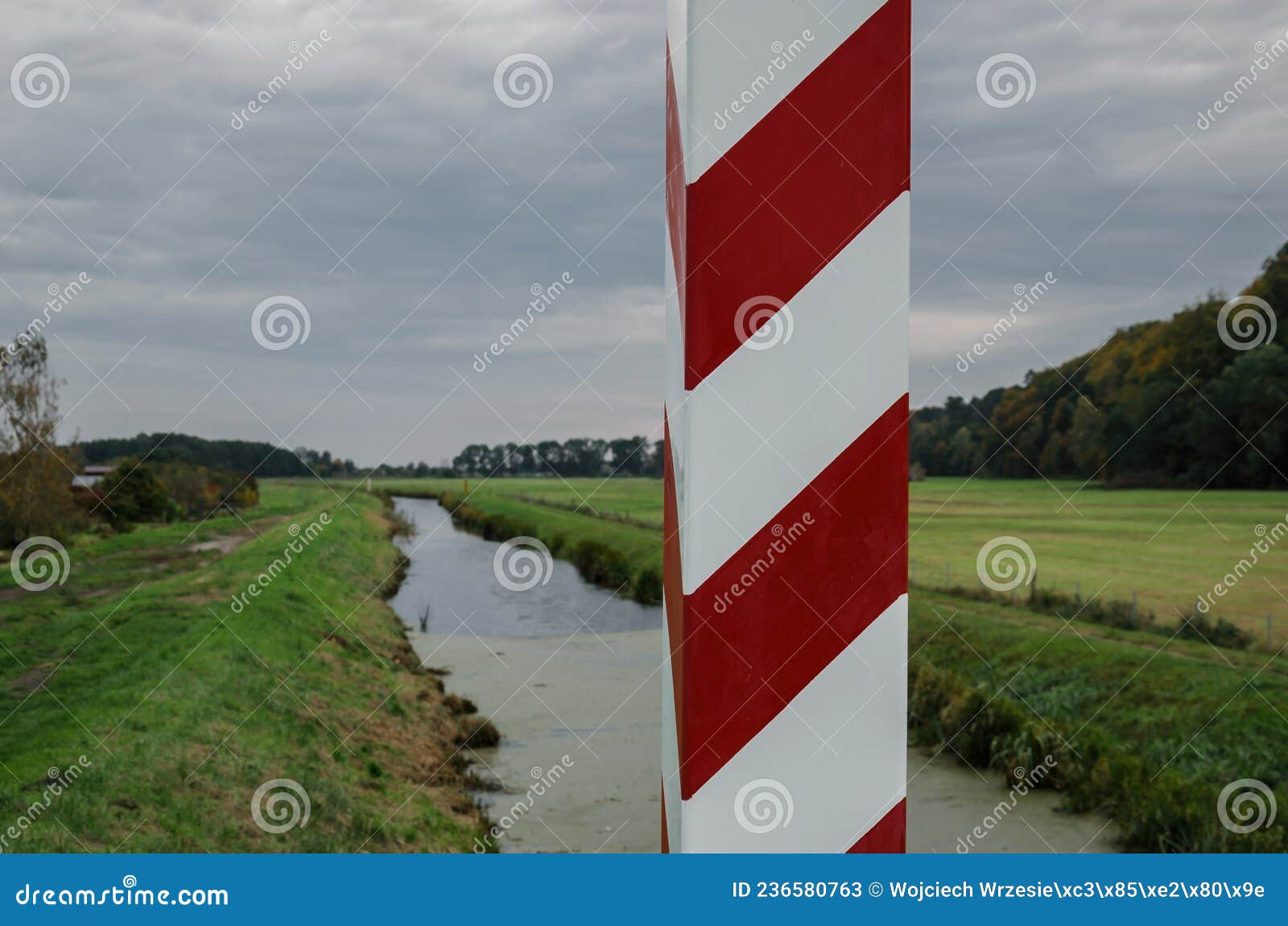 STATE BORDER POST stock image. Image of landscape, emblem - 236580763