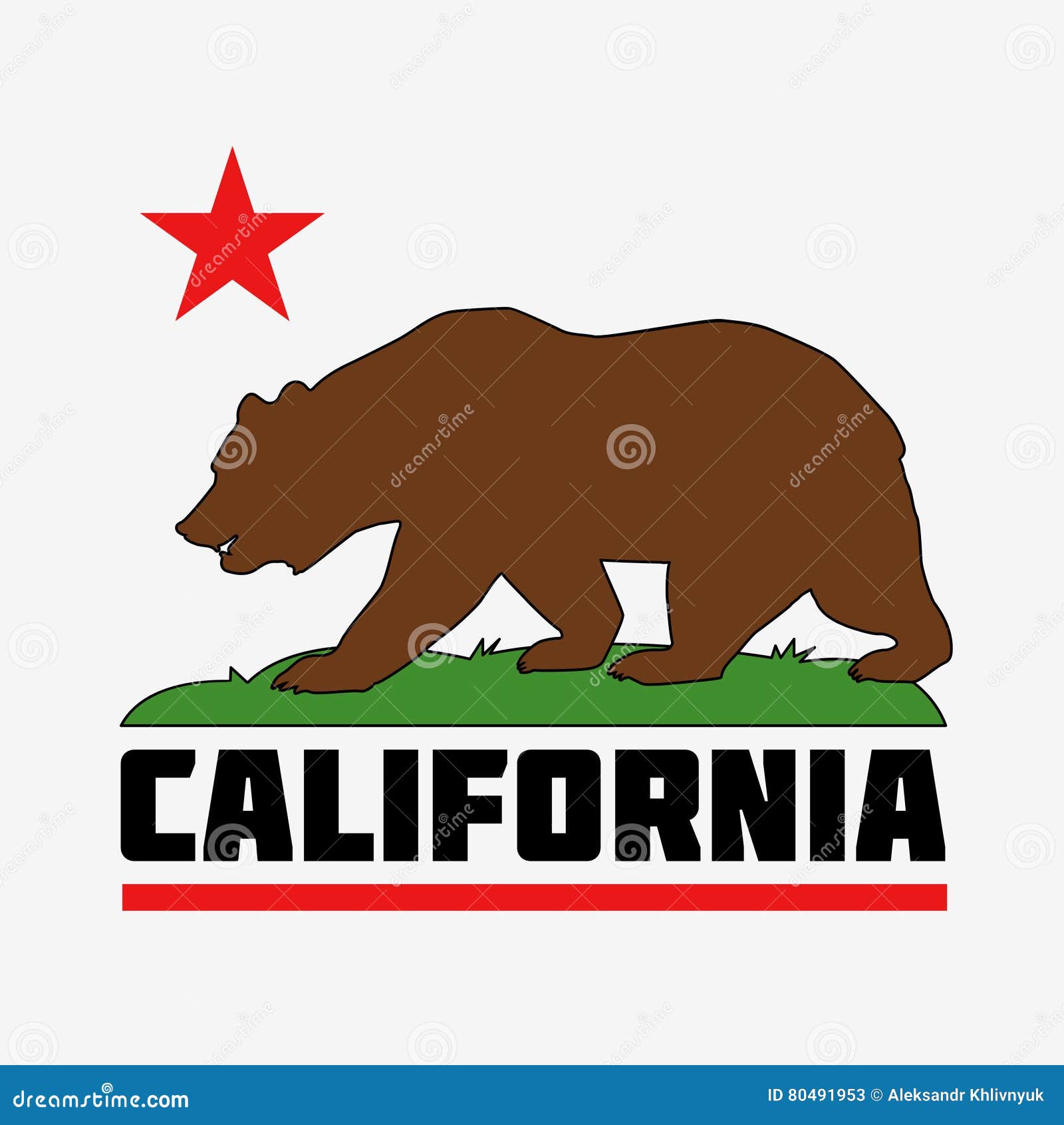 State of California Flag stock illustration. Illustration of color ...
