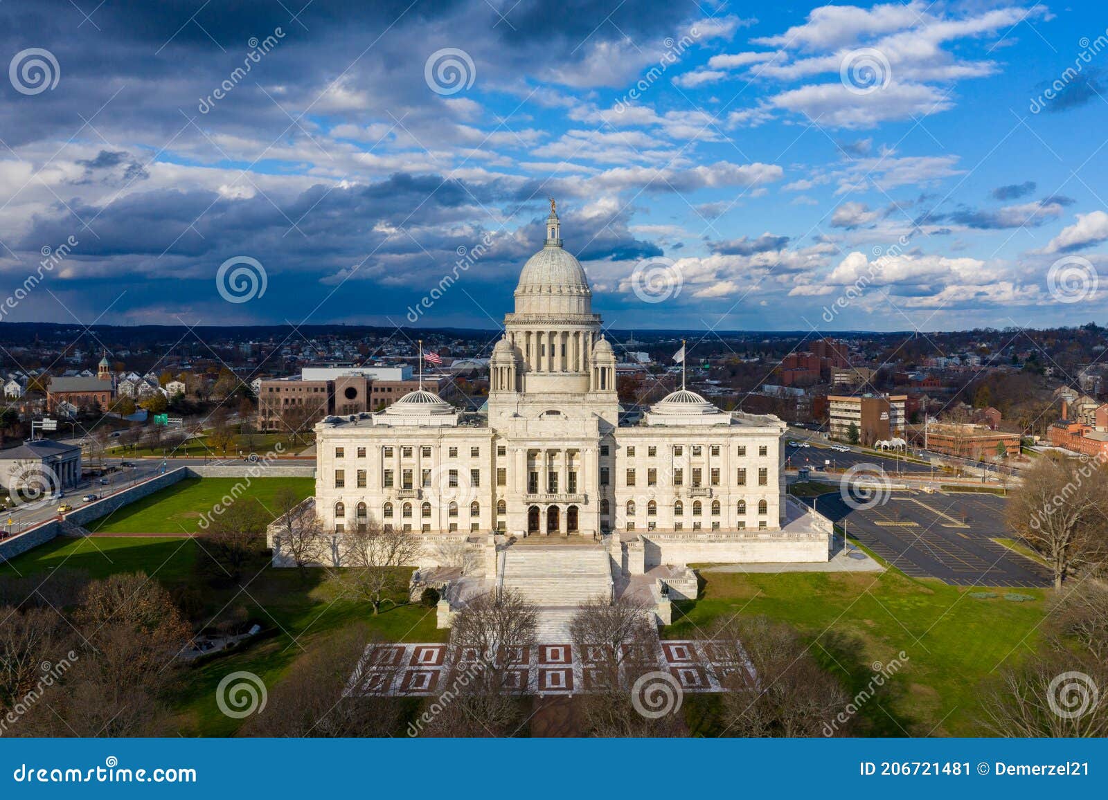 State Capitol Building - Rhode Island Stock Image - Image of blue ...