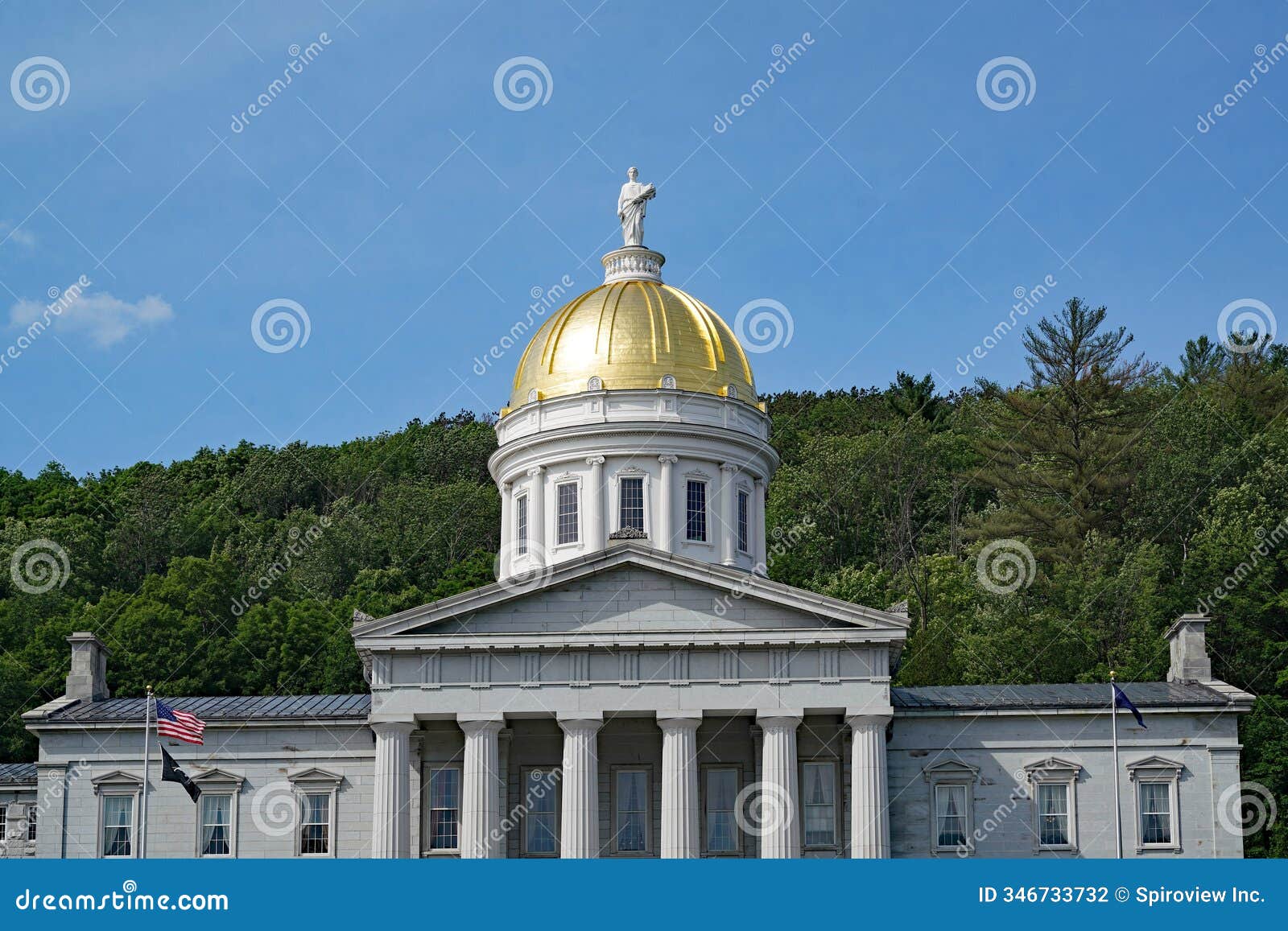 State Capitol Building of Vermont Stock Photo - Image of state, capitol ...