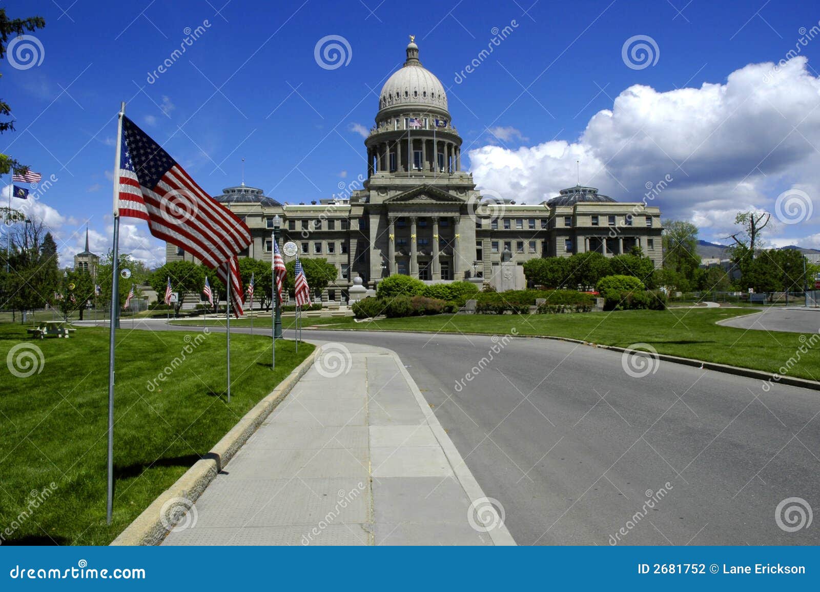 State Capitol with Flags stock photo. Image of autumn - 2681752