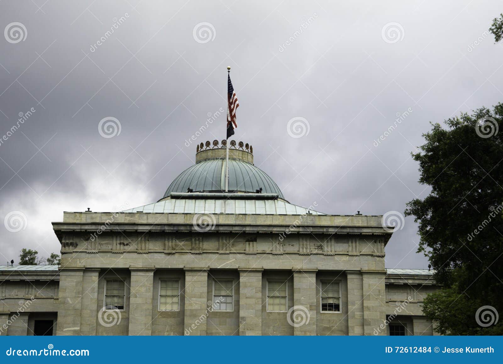 State Capitol in North Carolina Stock Photo - Image of flag, north ...