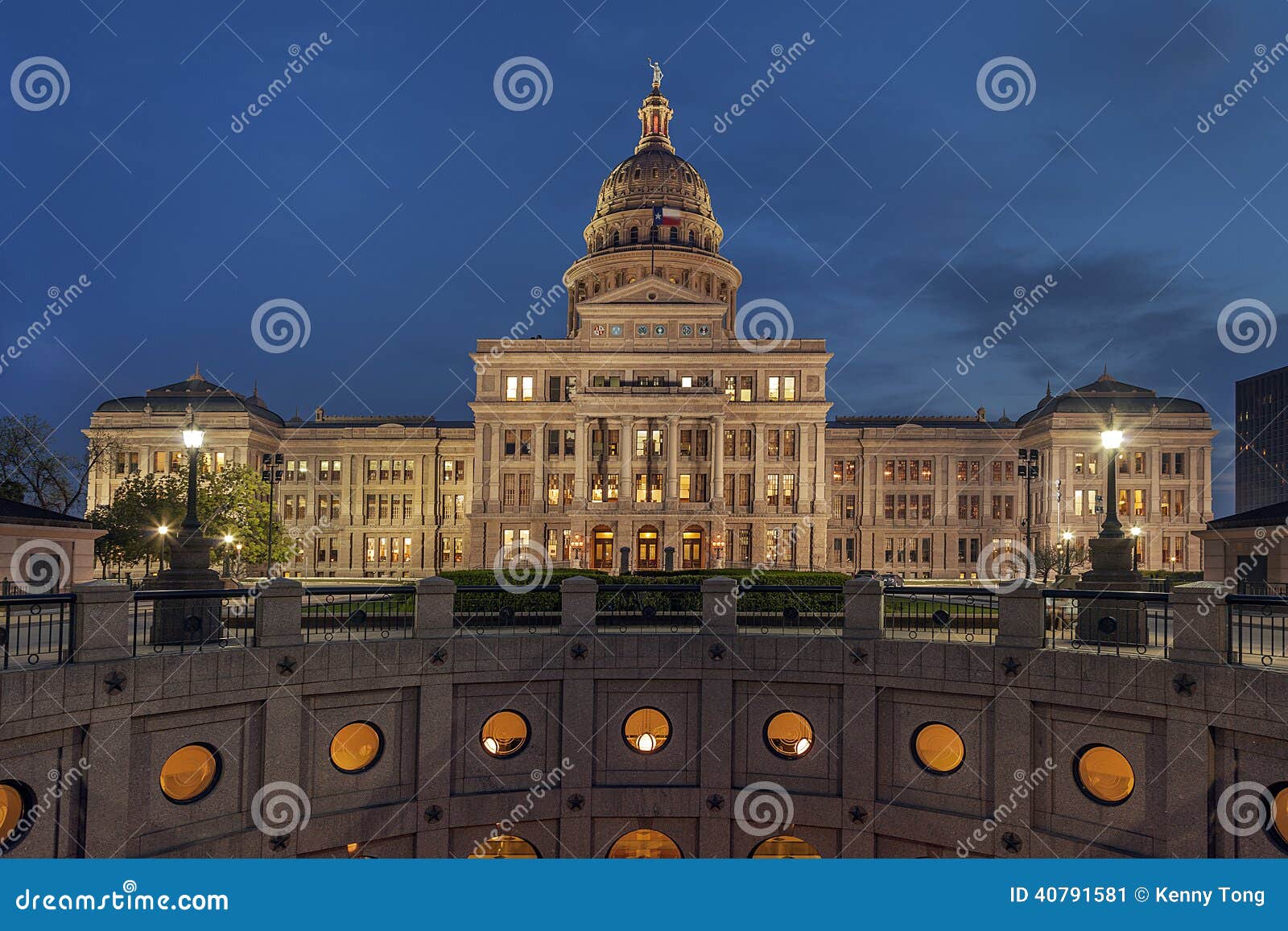 State Capitol of Texas at Night Stock Image - Image of congress ...
