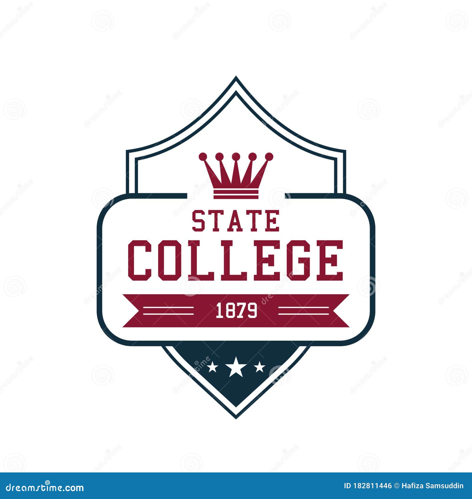State college design stock vector. Illustration of star - 182811446