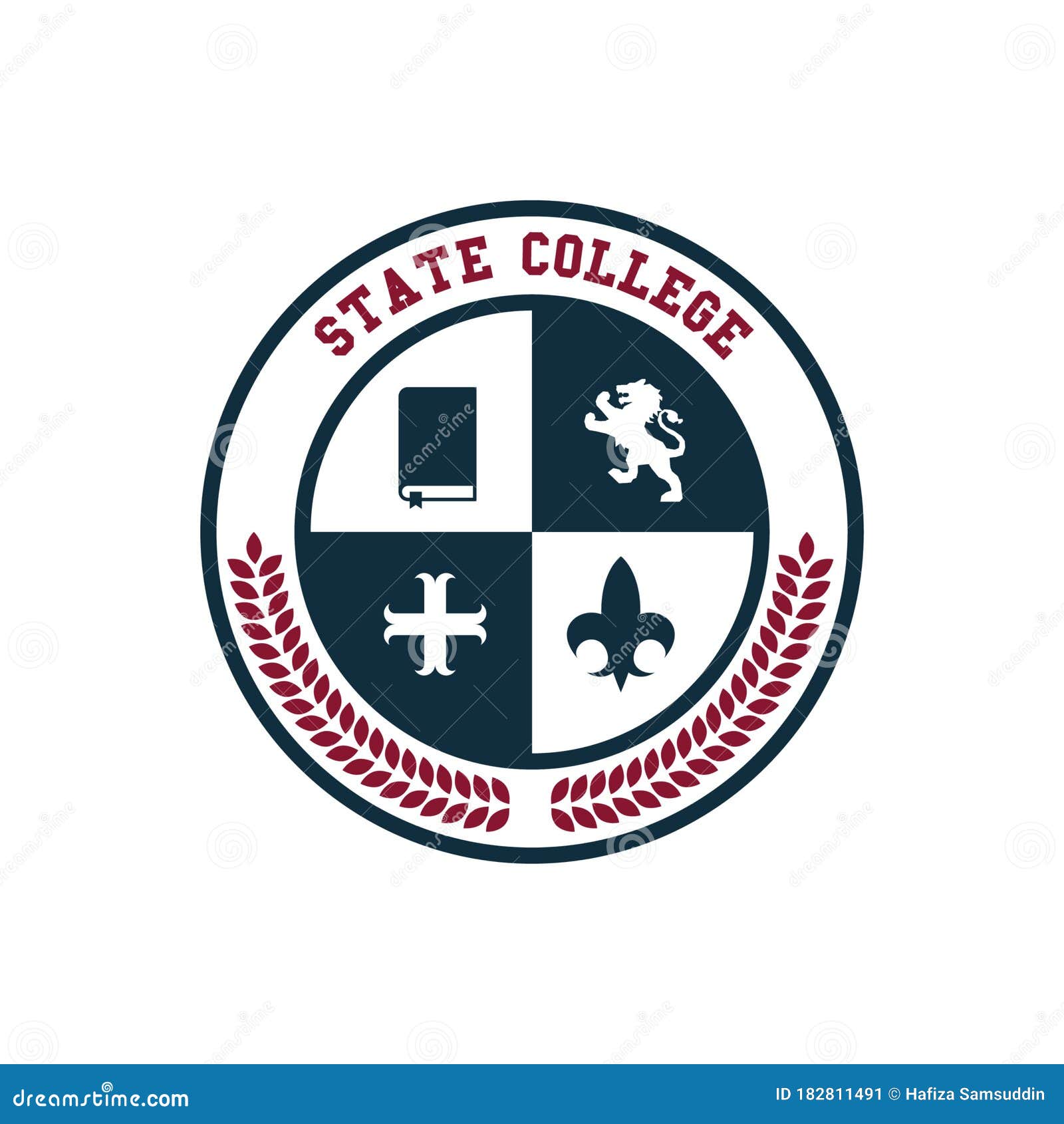 State College University Logo Element. Vector Illustration Decorative ...