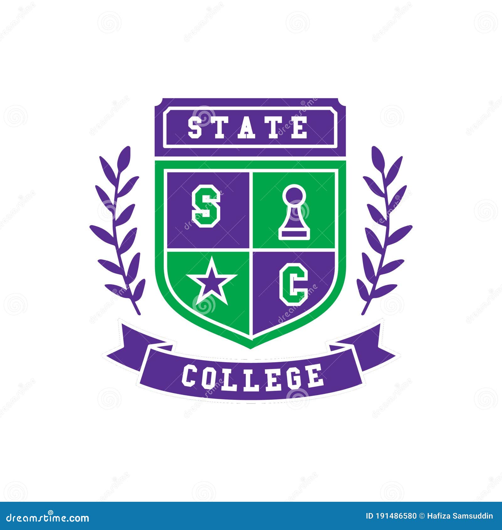 State College Design. Vector Illustration Decorative Design Stock ...
