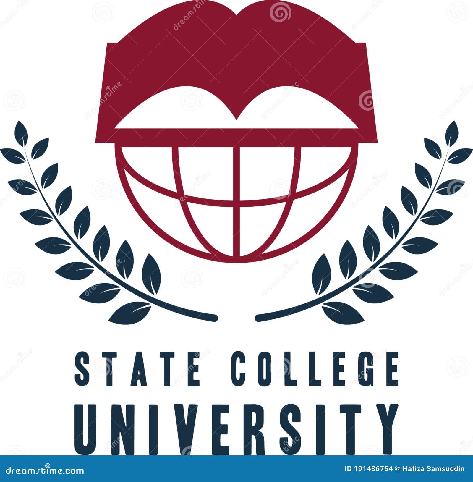 State College University Design. Vector Illustration Decorative Design ...