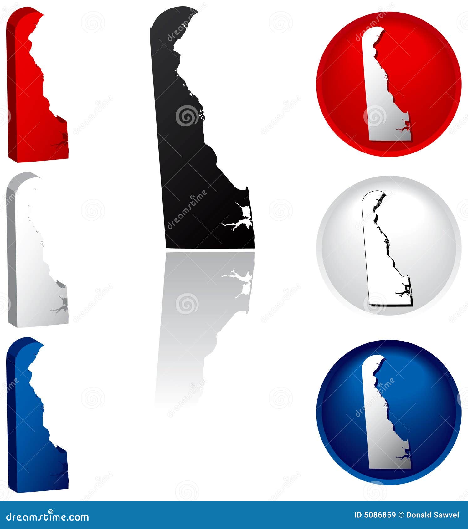State of Delaware Icons stock vector. Illustration of american - 5086859