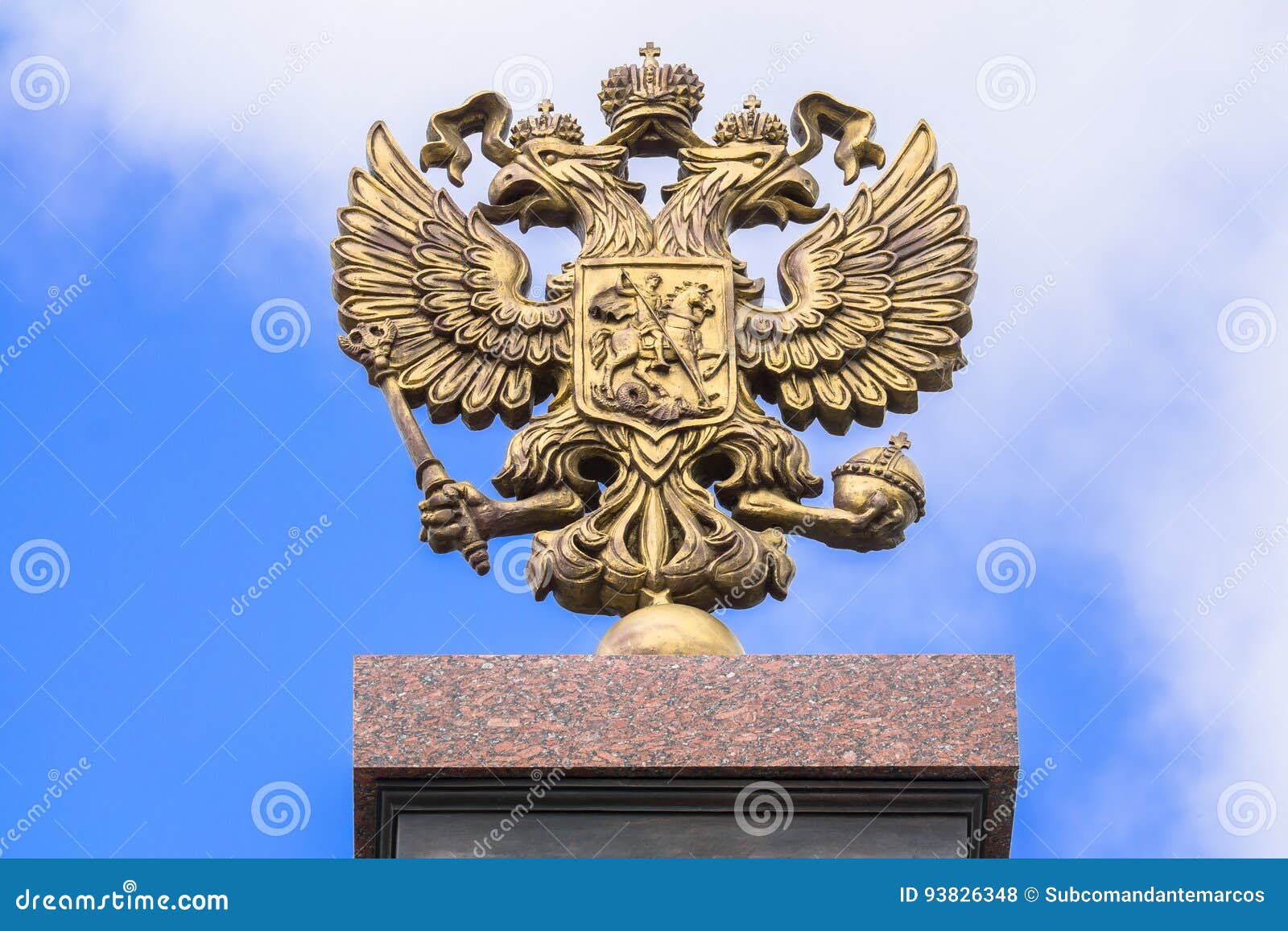 The State Emblem of the Russian Federation - the Double-headed Eagle ...