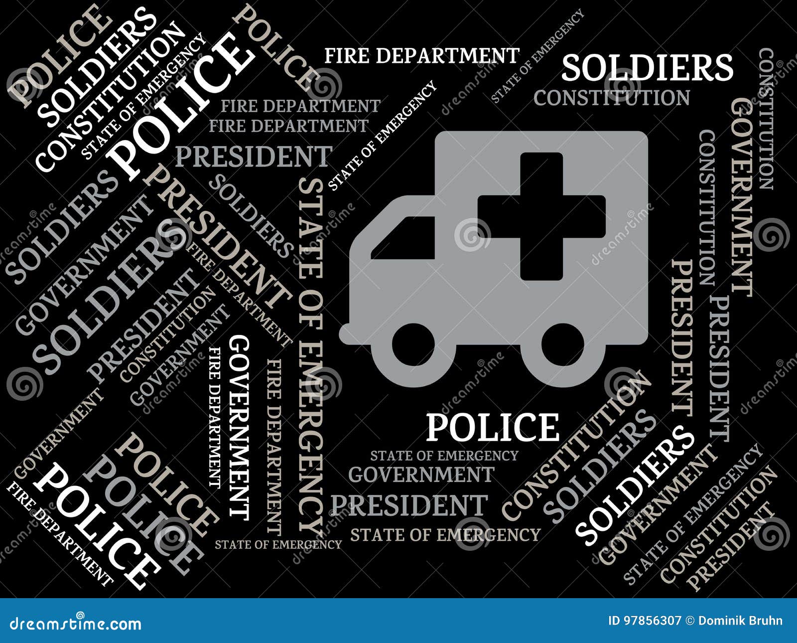 STATE of EMERGENCY - Image with Words Associated with the Topic STATE ...