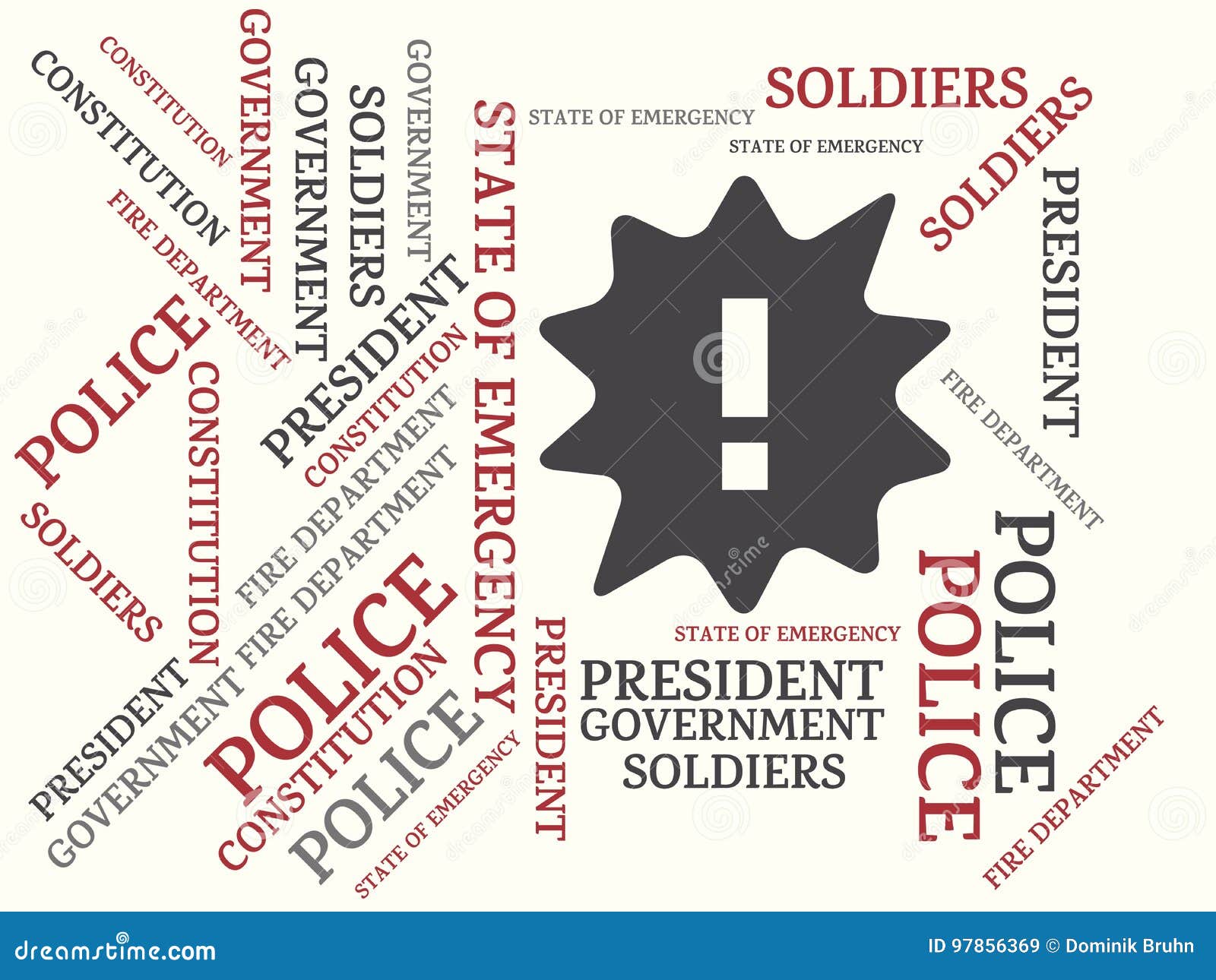 STATE of EMERGENCY - Image with Words Associated with the Topic STATE ...