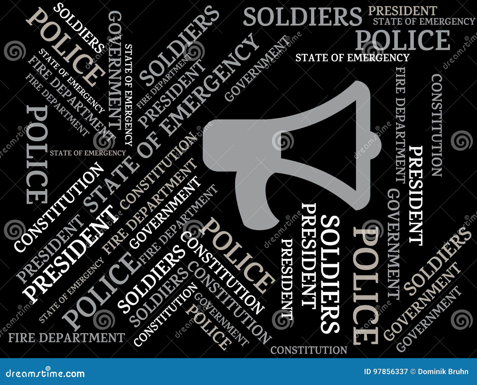 STATE of EMERGENCY - Image with Words Associated with the Topic STATE ...