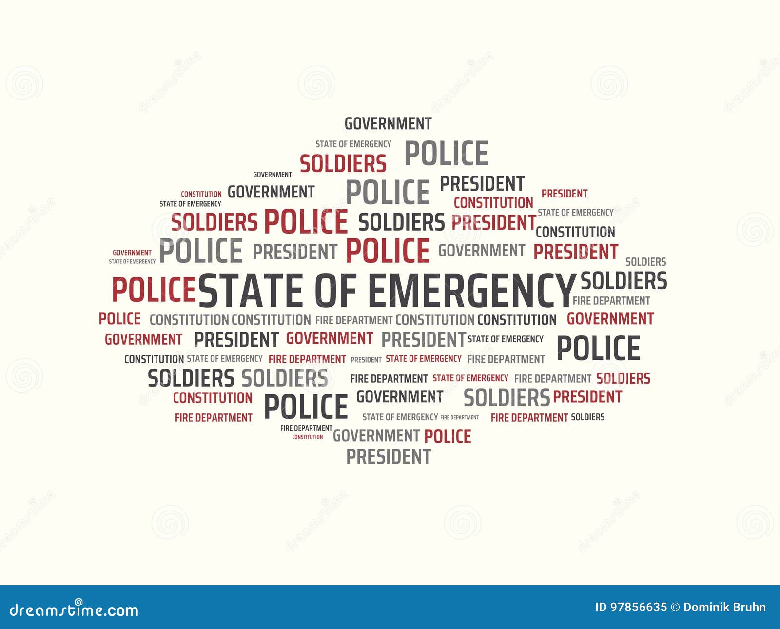 STATE of EMERGENCY - Image with Words Associated with the Topic STATE ...