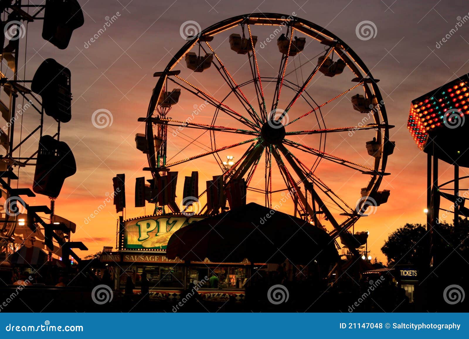 State Fair @ Sunset stock photo. Image of lights, marry - 21147048