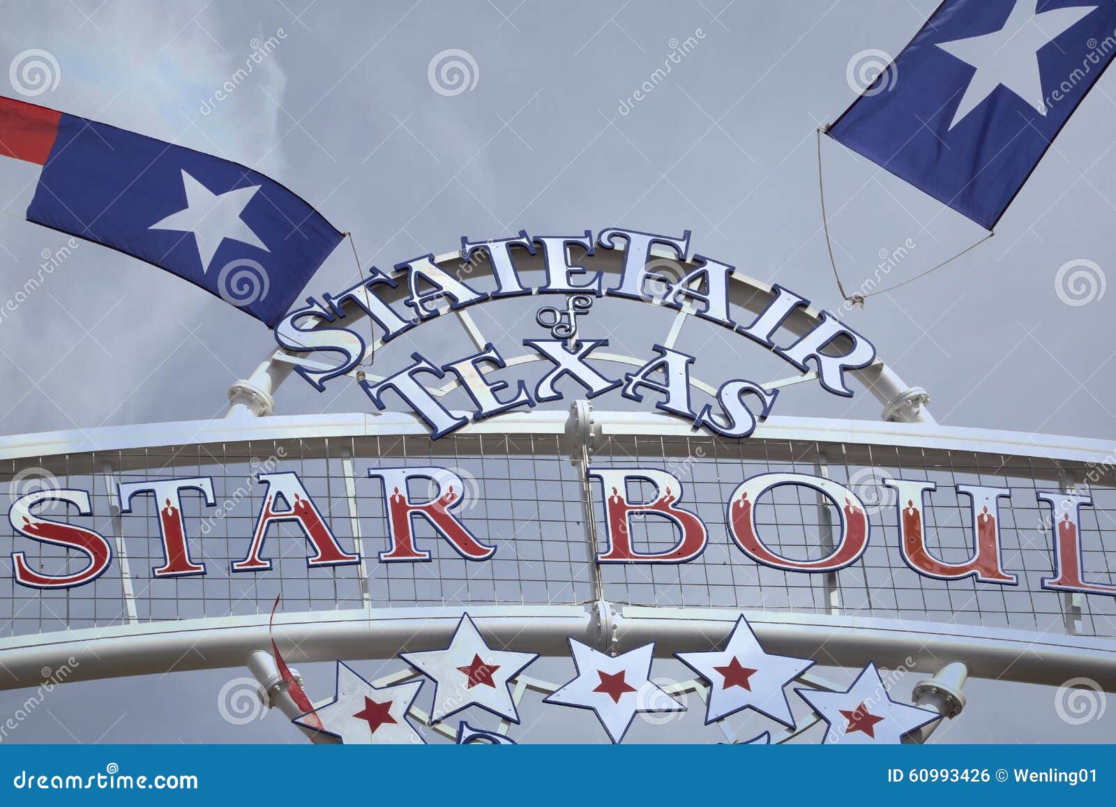 State Fair Texas Sign and Flags Stock Photo - Image of city, mark: 60993426