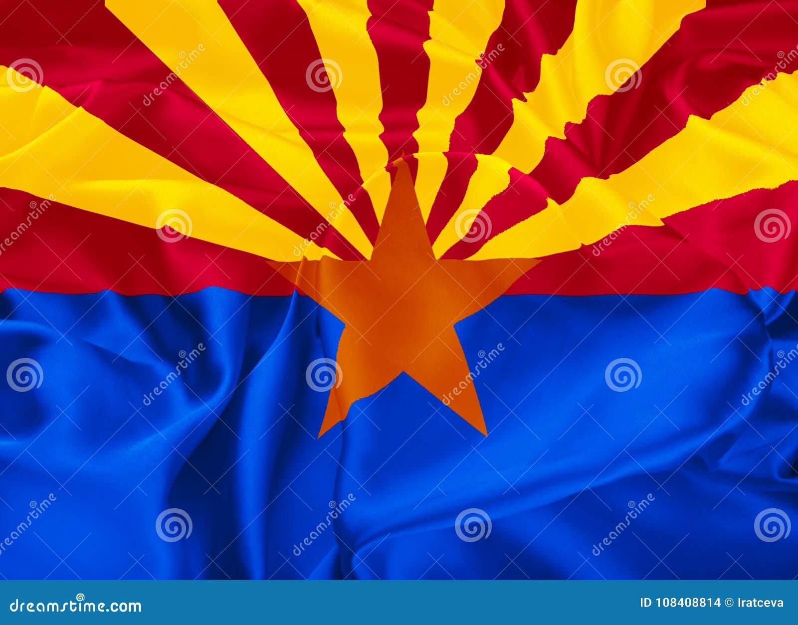 State Flag of Arizona stock illustration. Illustration of country ...