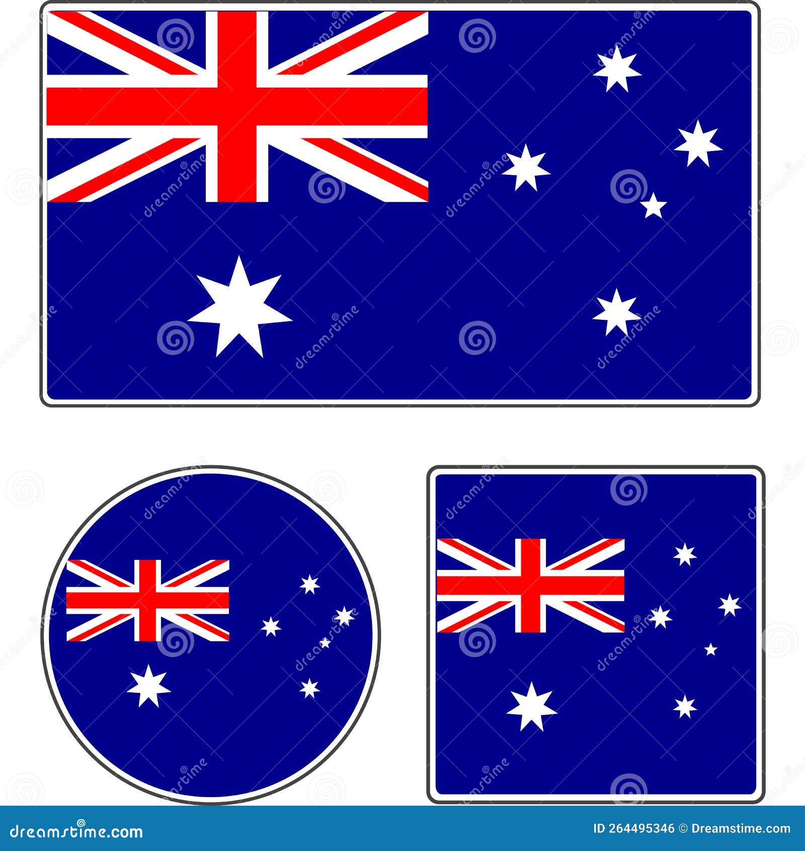 State Flag of Australia. Blue Red White Flag. Stock Vector ...