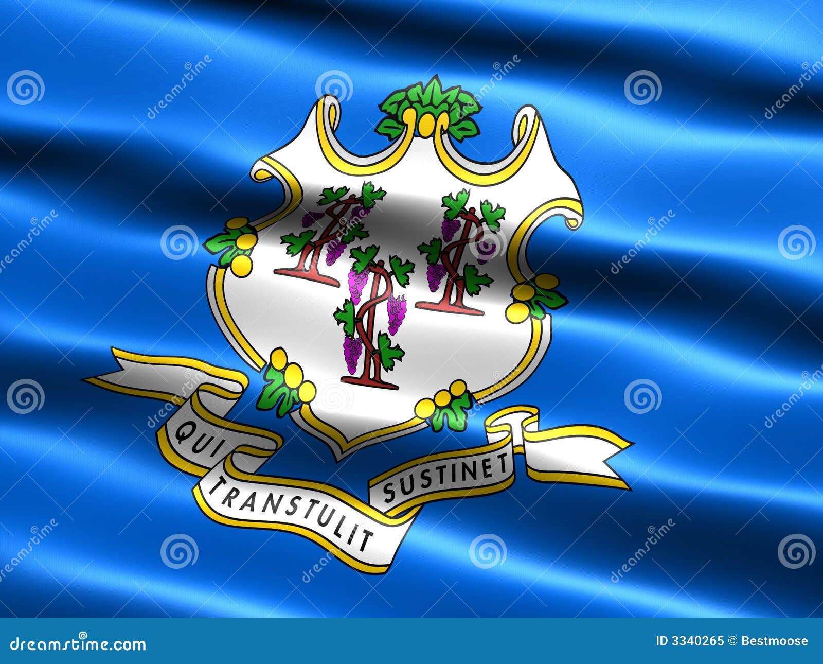 State flag of Connecticut stock illustration. Illustration of hartford ...