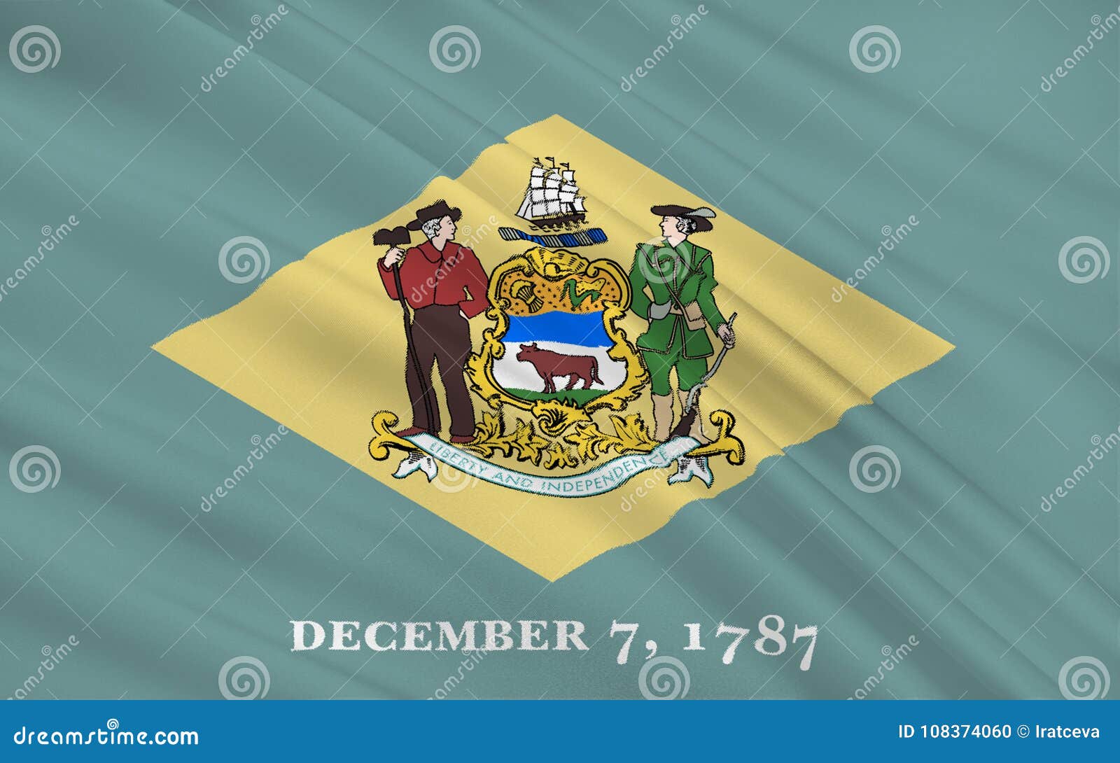 State Flag of Delaware stock illustration. Illustration of diamond ...