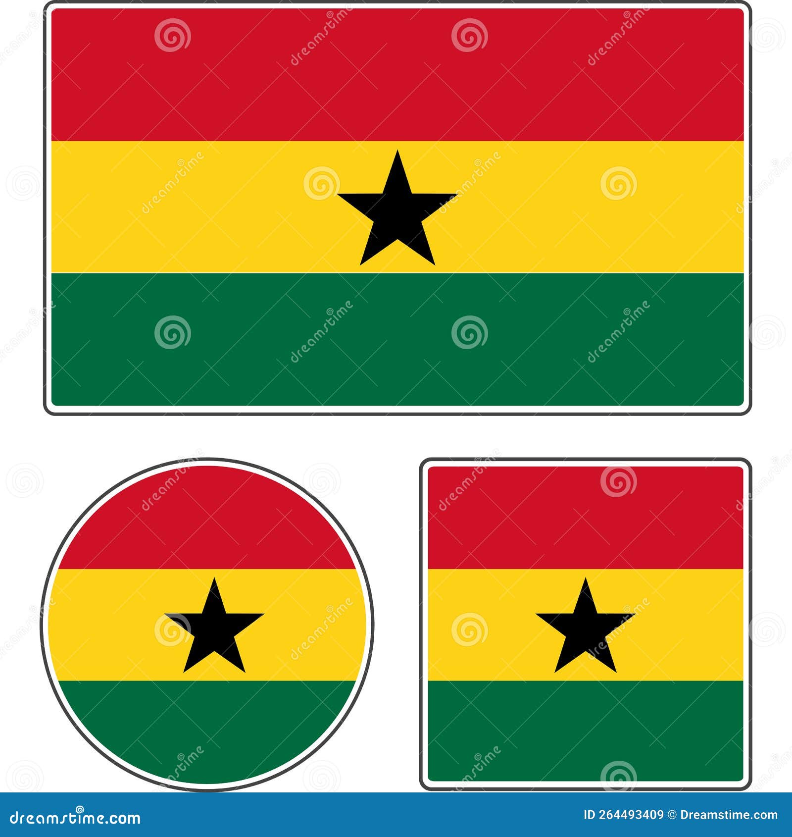 State Flag of Ghana. State Flag of Ghana. Stock Vector - Illustration ...