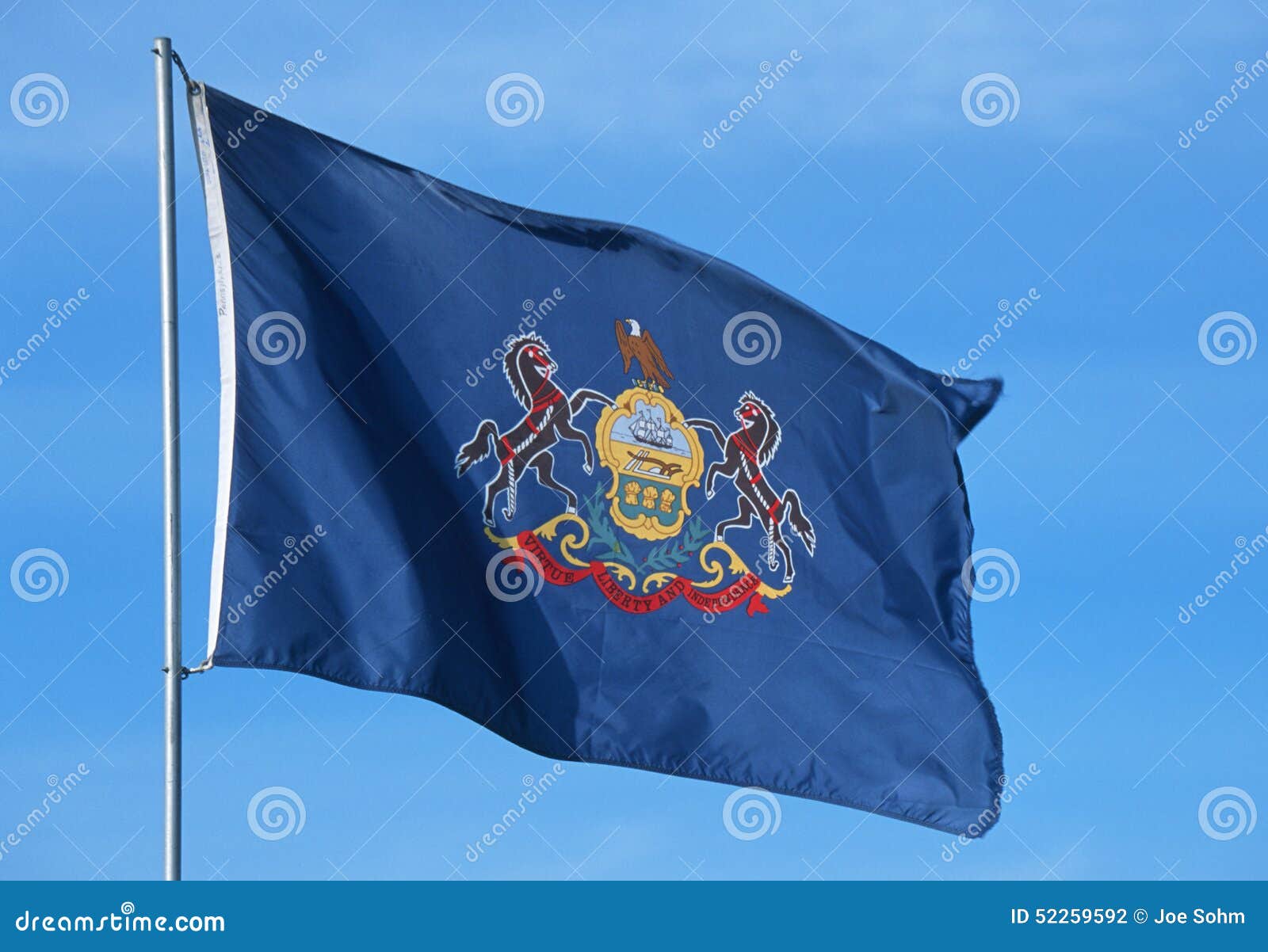 State Flag of Pennsylvania stock photo. Image of americana - 52259592