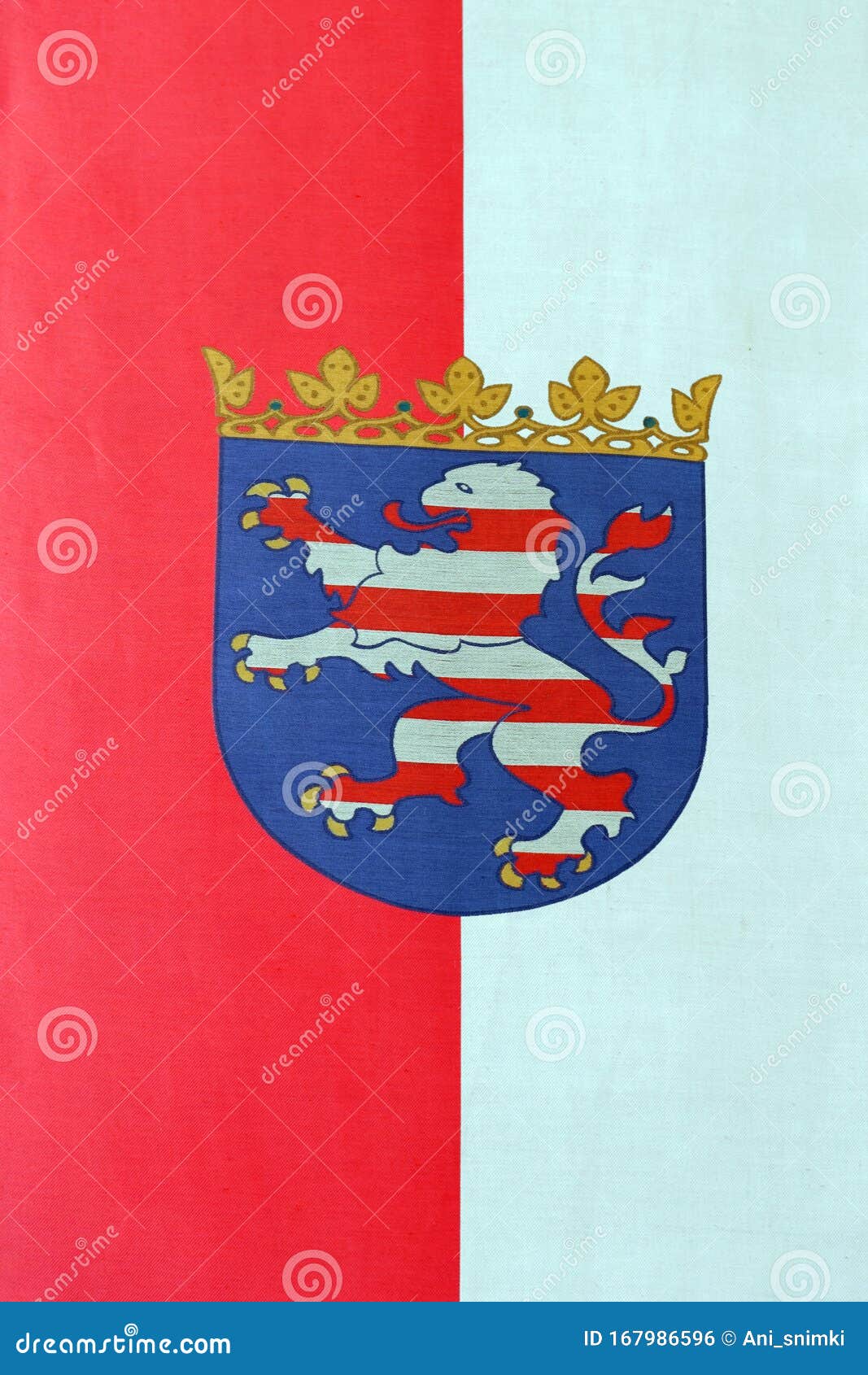 State Flag of the Province Hesse, Germany 库存照片 - 图片 包括有 样式, 标志: 167986596