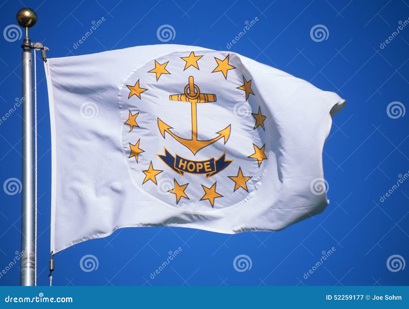 State Flag of Rhode Island stock image. Image of gesture - 52259177