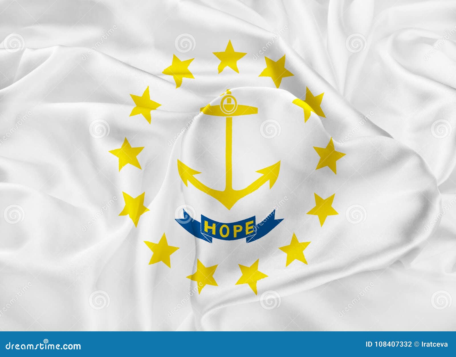 State Flag of Rhode Island stock illustration. Illustration of ...