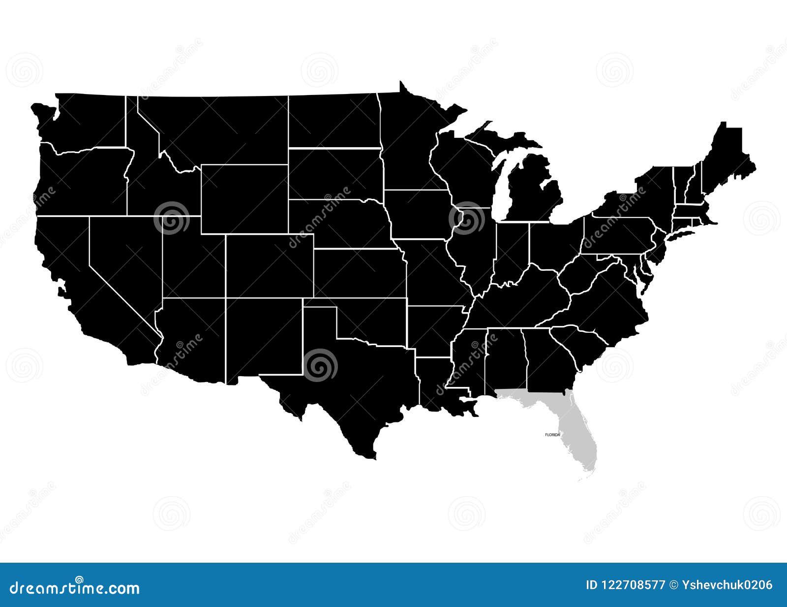 White Florida Map Stock Illustrations – 2,867 White Florida Map Stock ...