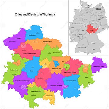 State of Germany - Thuringia Stock Vector - Illustration of city ...