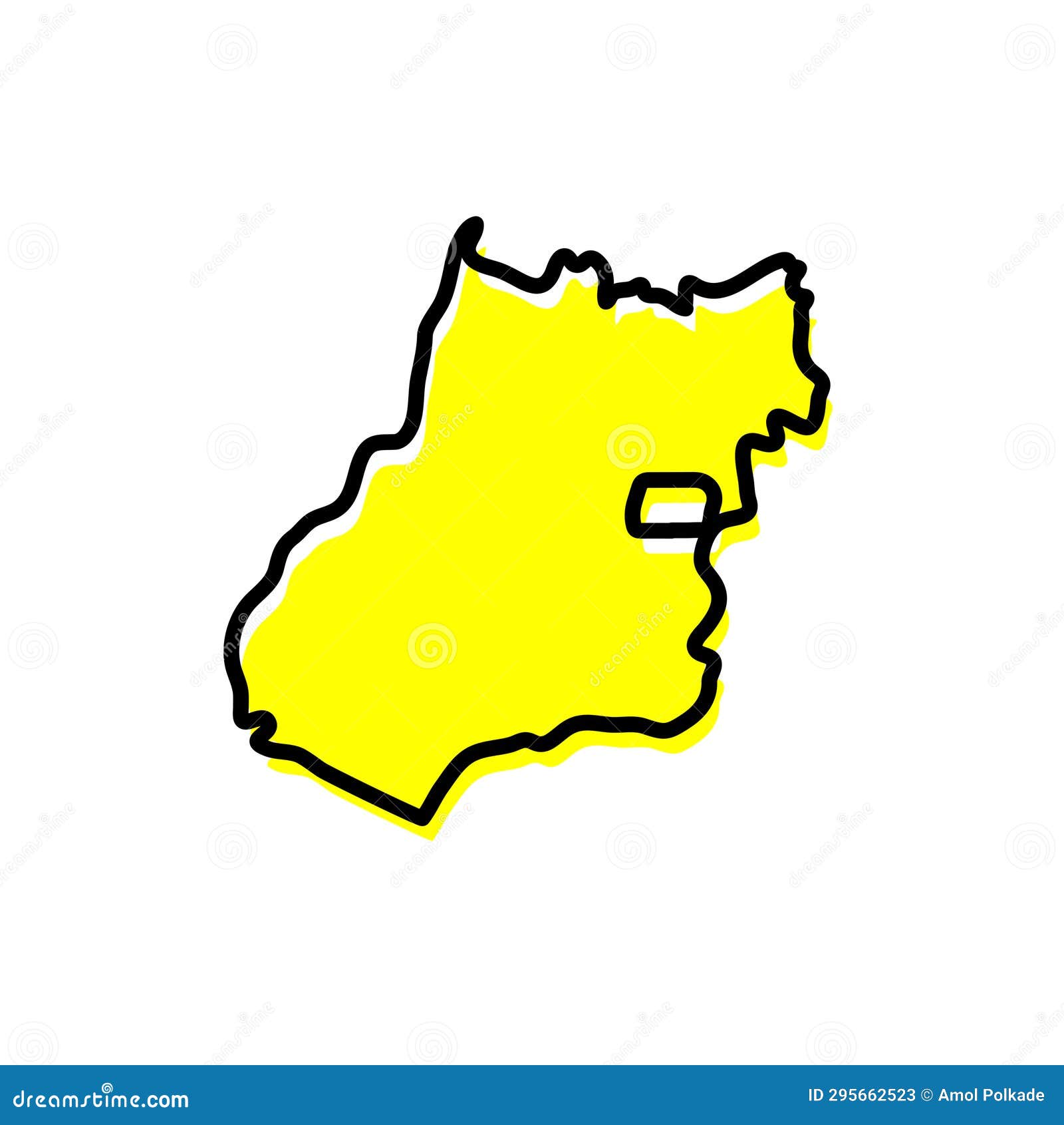 State of Goias Map Vector Illustration. Brazil State Map Stock Vector ...