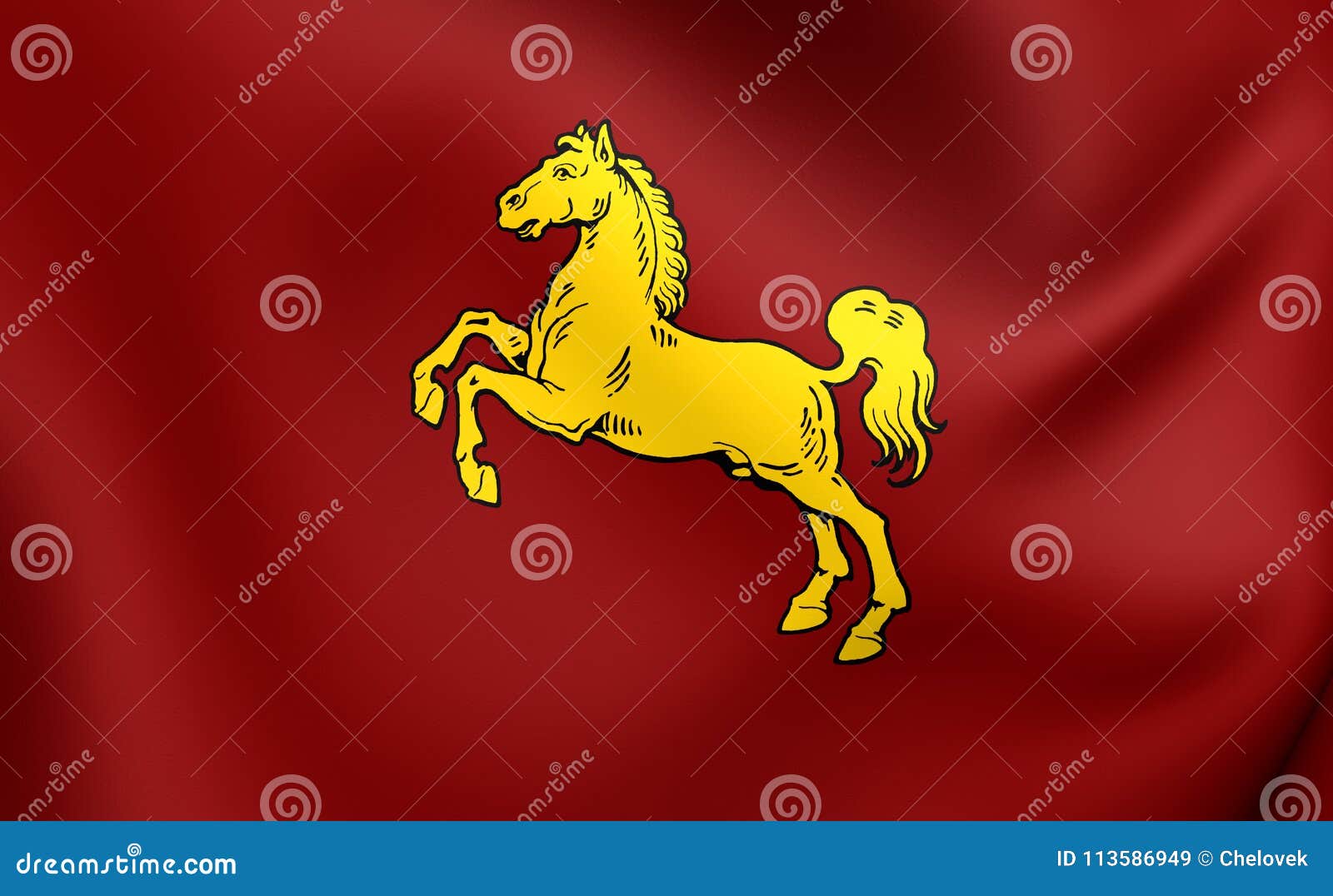 State of Hanover Flag 1946 stock illustration. Illustration of three ...