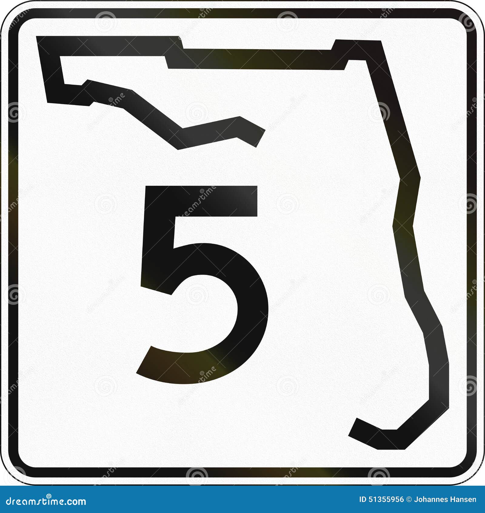 State Highway Shield Florida Stock Illustration - Illustration of ...