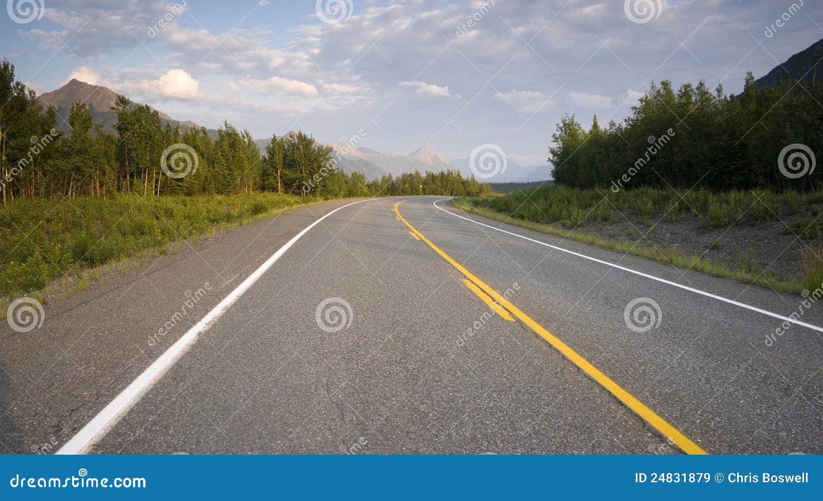 Traveling State Highway 2 Eastern Alaska Outback Stock Image - Image of ...