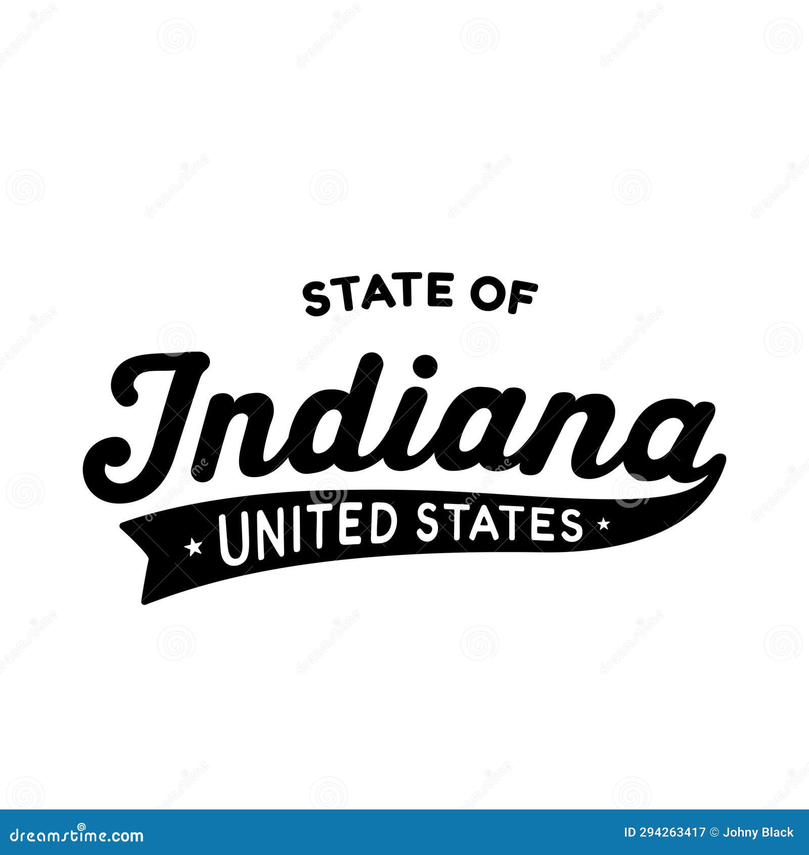 State of Indiana Lettering Design. Indiana, United States, Typography ...