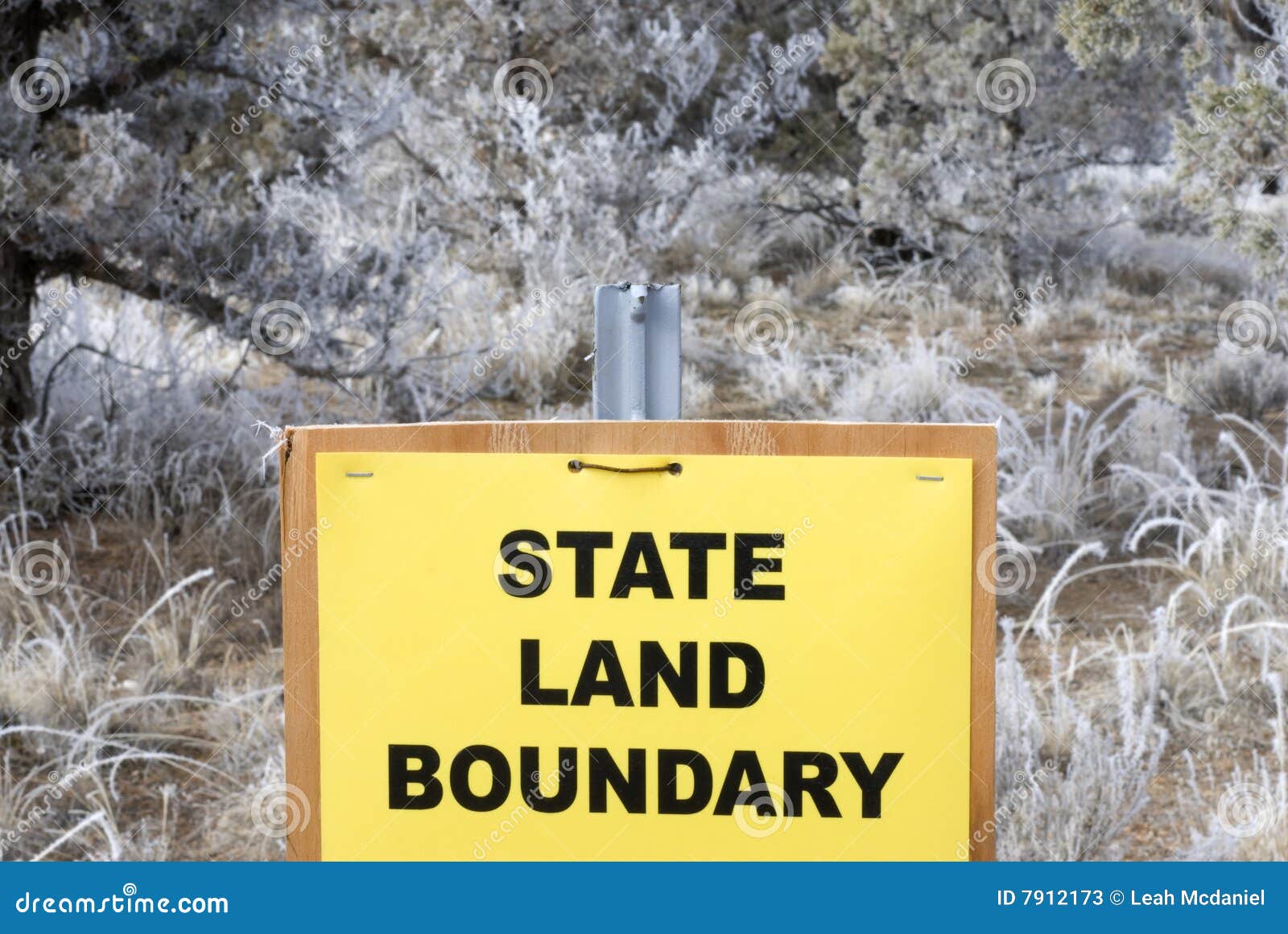 State Land Boundary Sign stock image. Image of united - 7912173