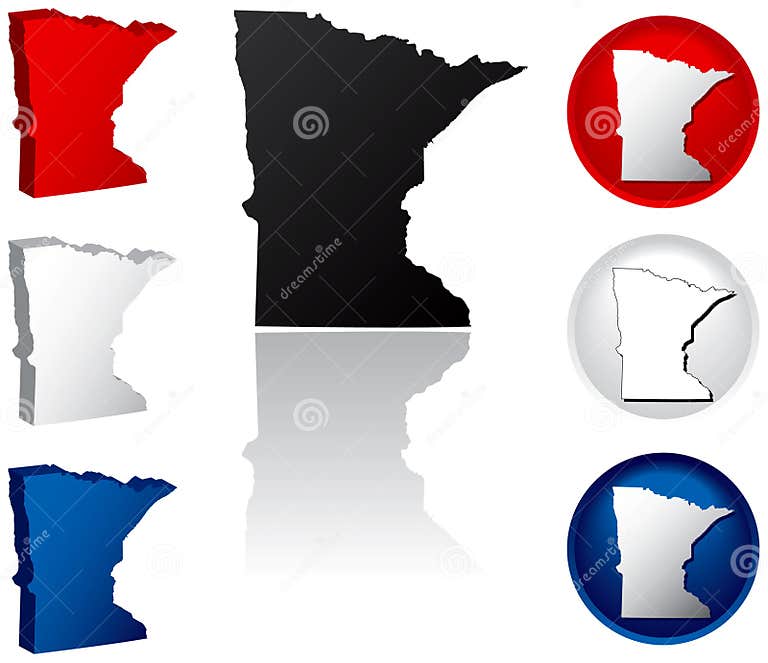 State of Minnesota Icons stock vector. Illustration of icon - 5086899