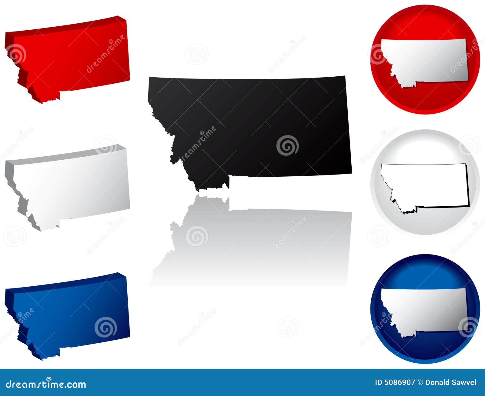 State of Montana Icons stock vector. Illustration of america - 5086907