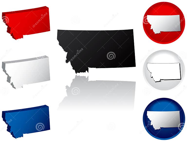 State of Montana Icons stock vector. Illustration of america - 5086907