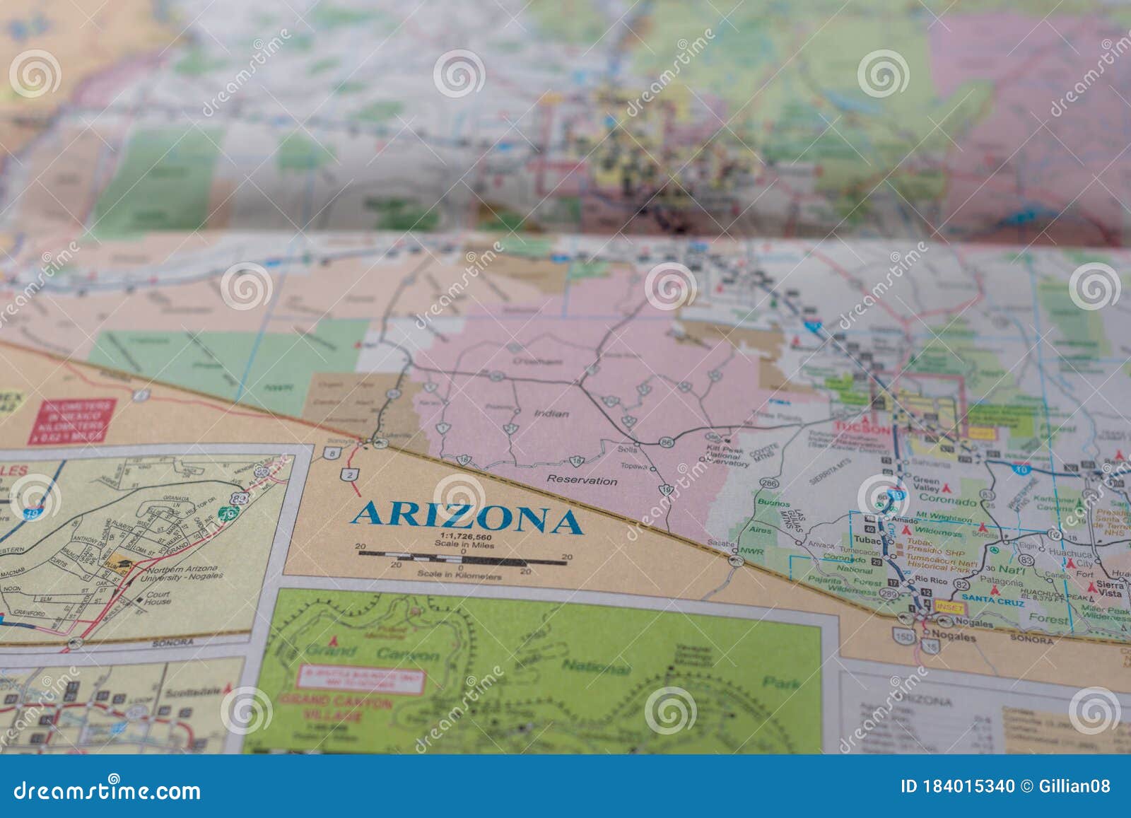 State Name on a Map Book Arizona Editorial Image - Image of name, atlas ...