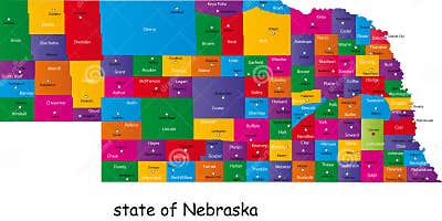 State of Nebraska stock vector. Illustration of boundaries - 10284361