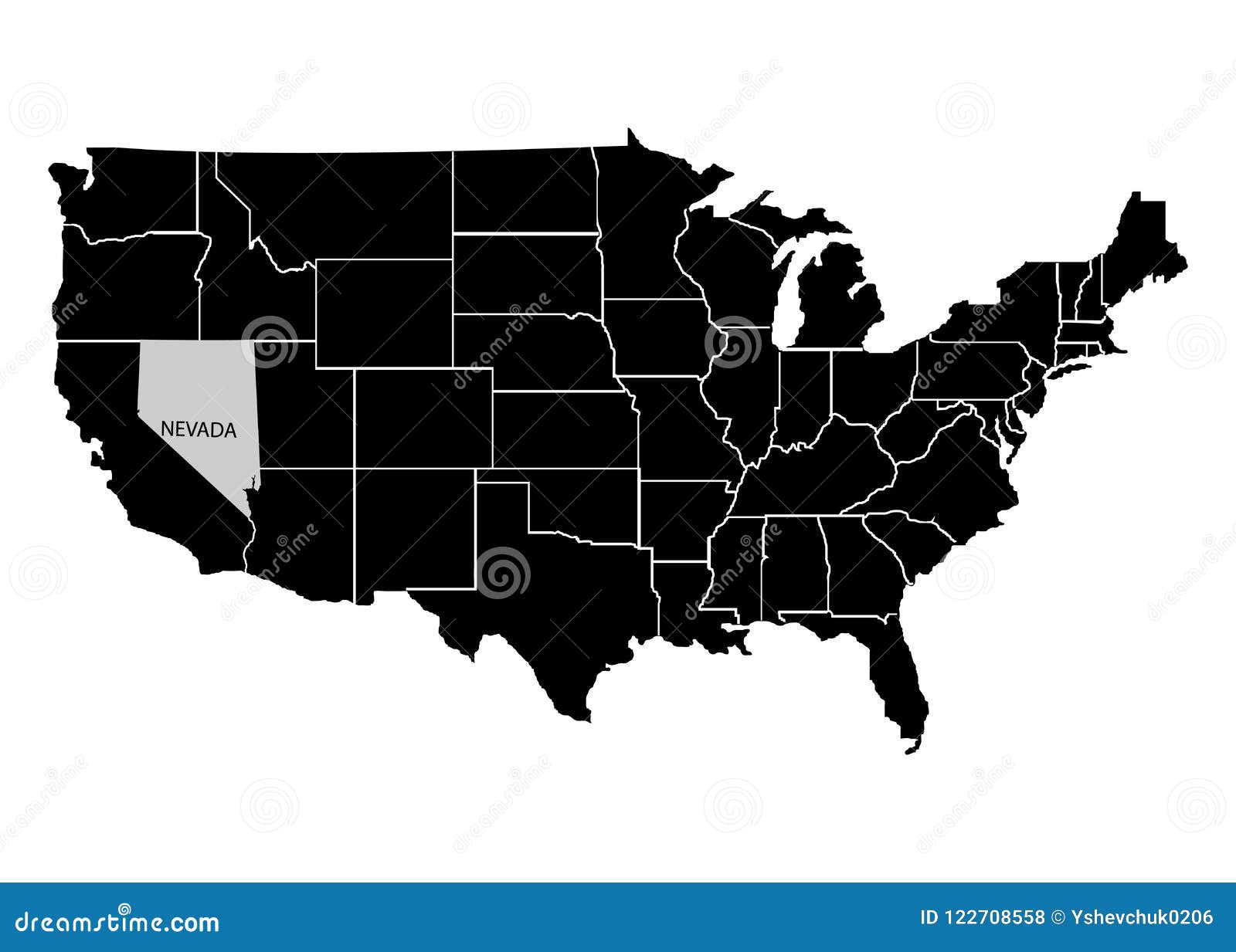 U.S. State Of Nevada, Subdivided Into 16 Counties And Carson City ...