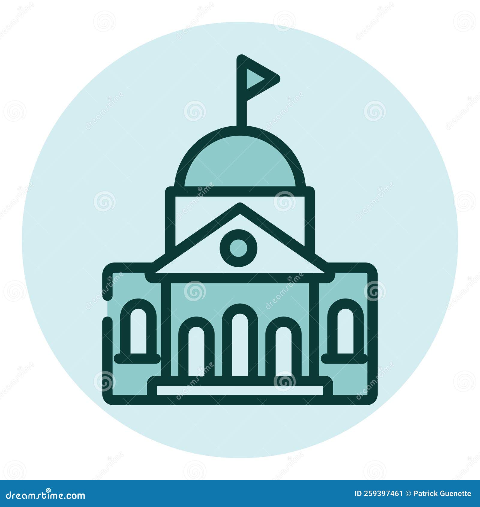 State Office Building, Icon Stock Vector - Illustration of house ...