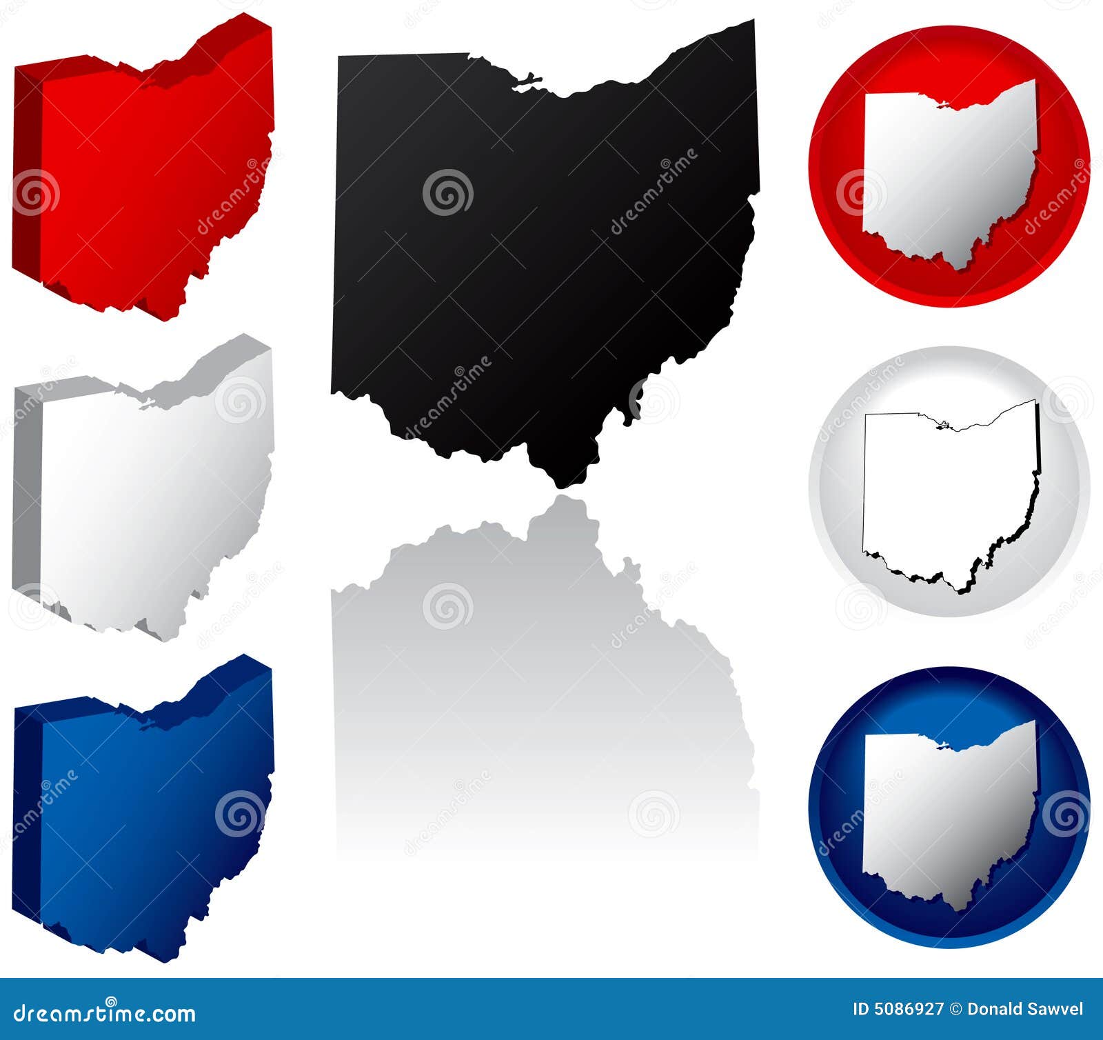 State of Ohio Icons stock vector. Illustration of outline - 5086927