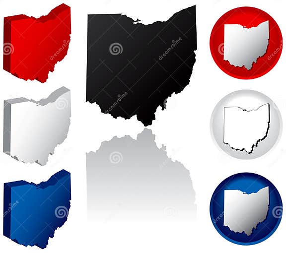 State of Ohio Icons stock vector. Illustration of outline - 5086927