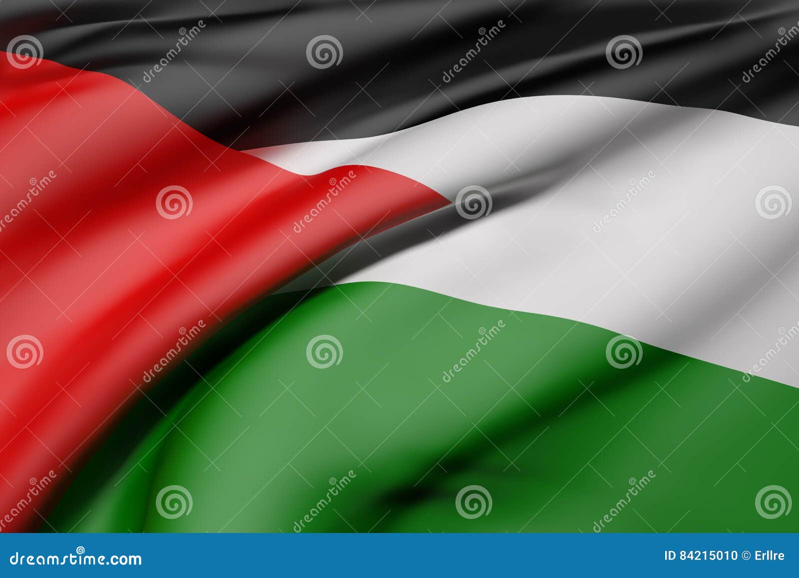 State of Palestine Flag Waving Stock Illustration - Illustration of ...