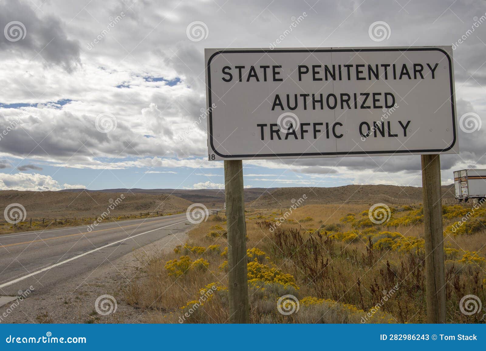 A State Penitentiary Warning Sign Stock Image - Image of state, warning ...