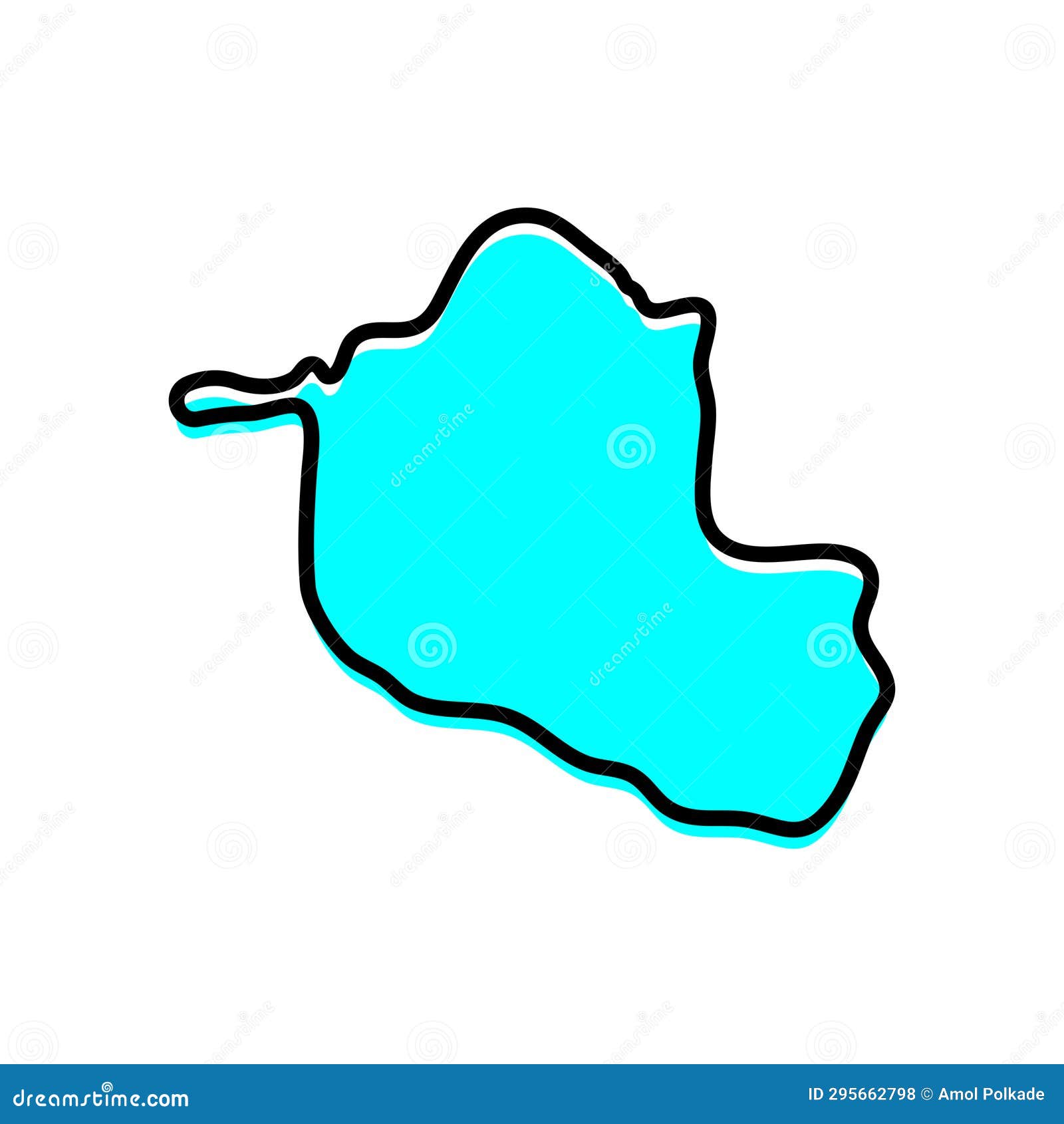 State of Rondonia Map Vector Illustration. Brazil State Map Stock ...