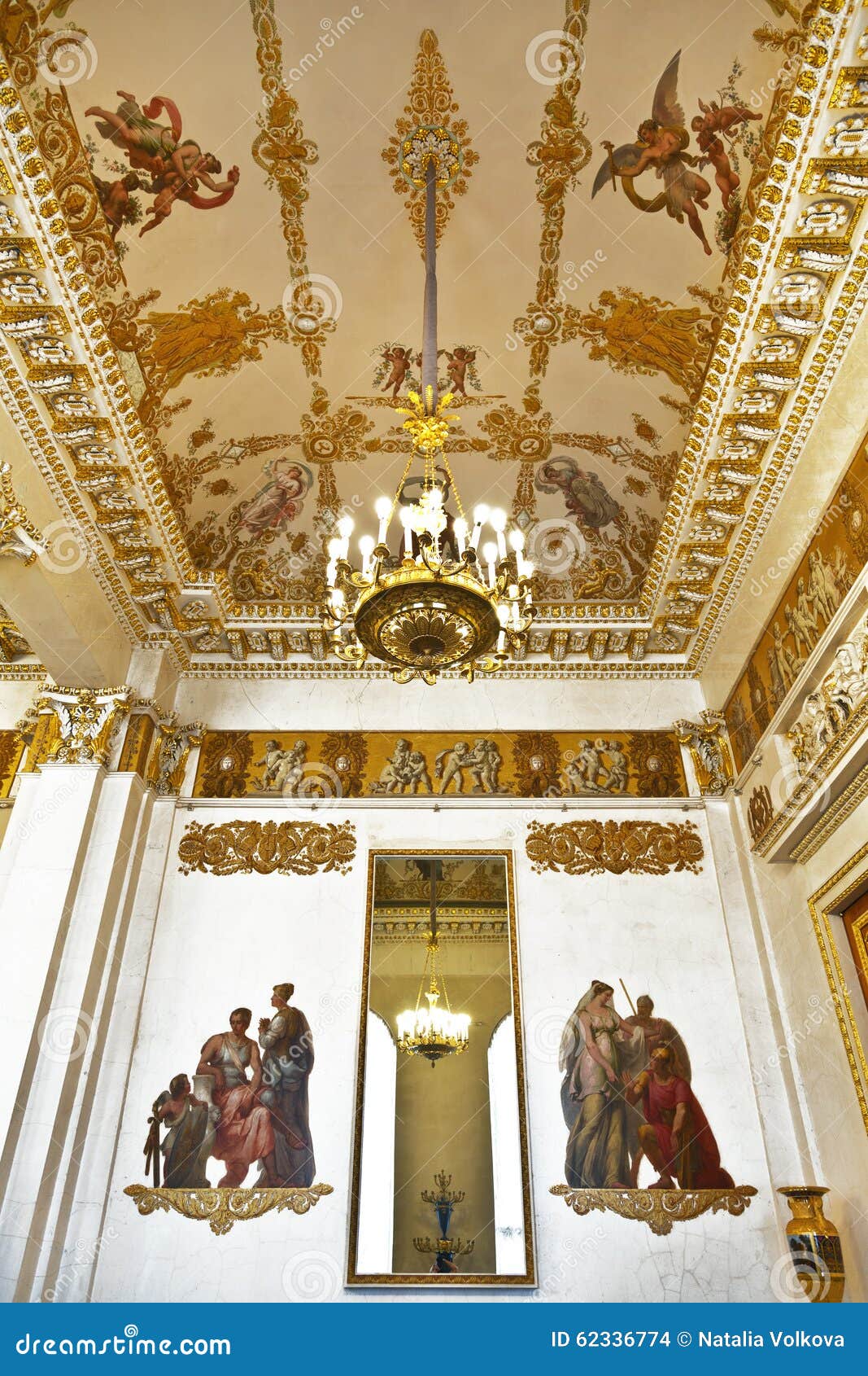 State Russian Museum, the Interior of the White Column Hall Editorial ...